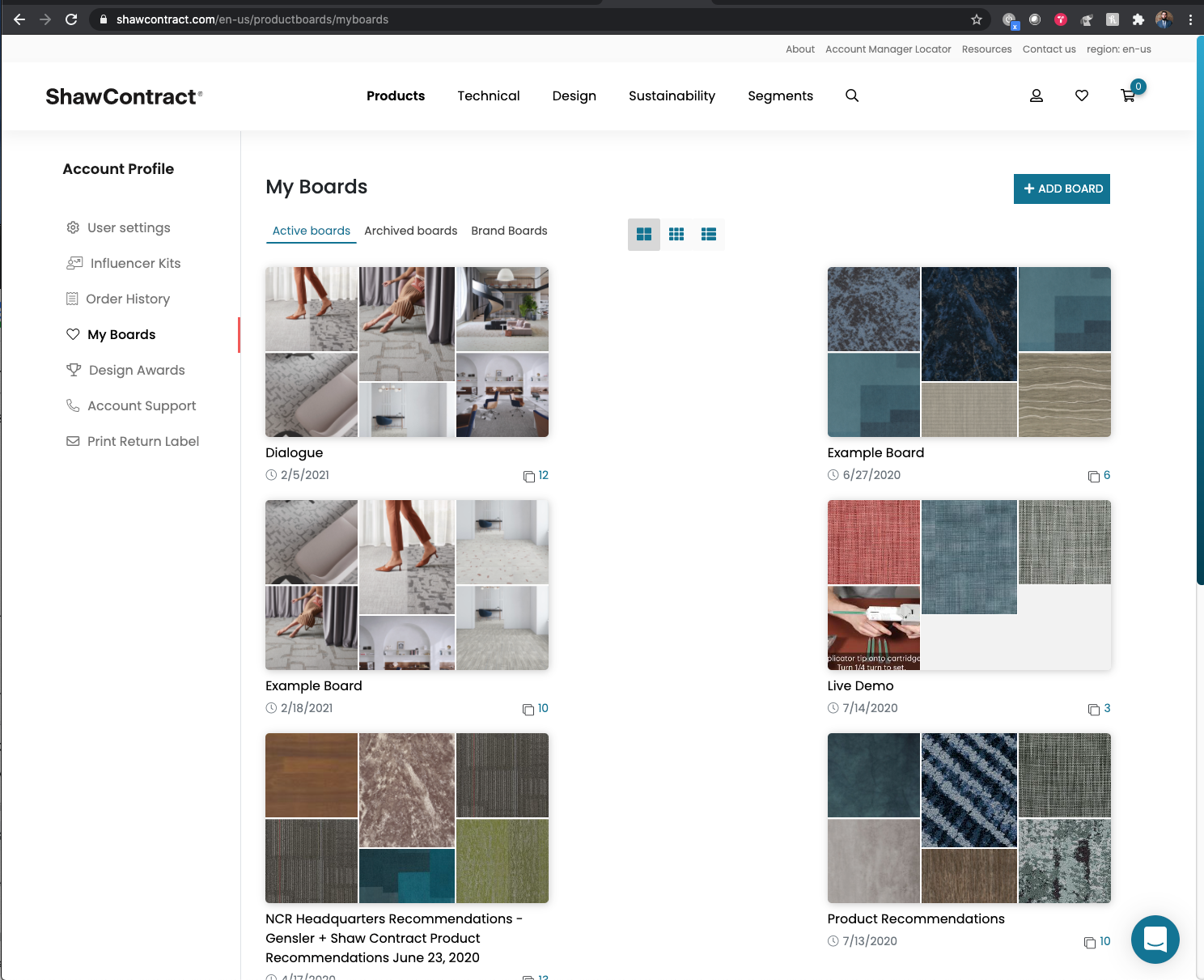 Shaw Contract Boards | ShawContract